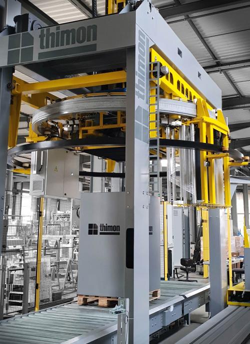 Very high speed automatic ring spiral wrapper SPIDER - Thimon